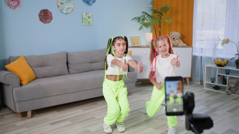 Modern Hobbies Stylish Girls Record Hilarious Stock Footage Video (100% ...