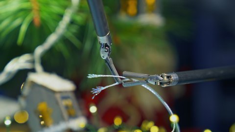 Tiny Forceps Medical Surgical Robot Arms Stock Footage Video (100% ...