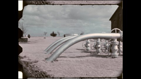 1950s Electrical Substation Pipes Valves Leading Stock Footage Video ...