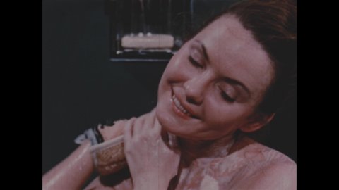 1950s Woman Rubs Cold Water Into Stock Footage Video (100% Royalty-free ...
