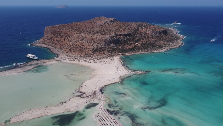 blue lagoon ballos crete greece Stock Footage Video (100% Royalty-free ...