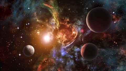 Space Background Slowly Moving Through Universe Stock Footage Video ...