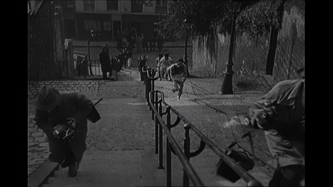 1930s Racers Run Down Sidewalk Running Stock Footage Video (100% ...