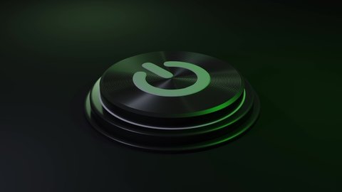 Pressing Green Button Turns On Off Stock Footage Video (100% Royalty ...