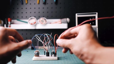 My Hands Doing Electronic Experiments My Stock Footage Video (100% ...