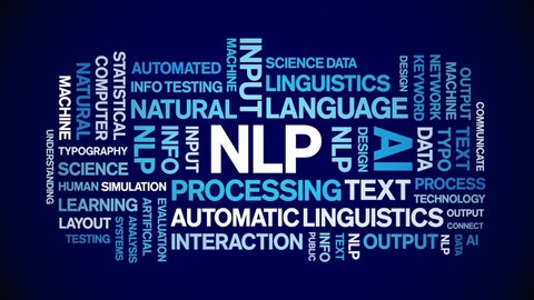 Nlp Animated Tag Word Cloudtext Design Stock Footage Video (100% ...