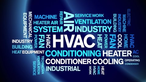 Hvac Animated Tag Word Cloudtext Design Stock Footage Video (100% ...