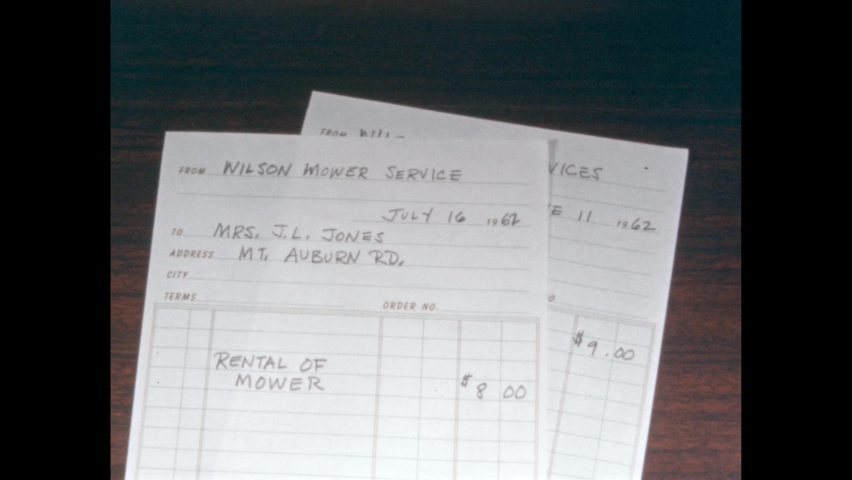 1960s store register woman's hand taps Stock Footage Video (100% ...