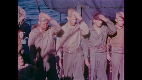 Circa 1943 Us Marines Have Shaved Stock Footage Video (100% Royalty ...