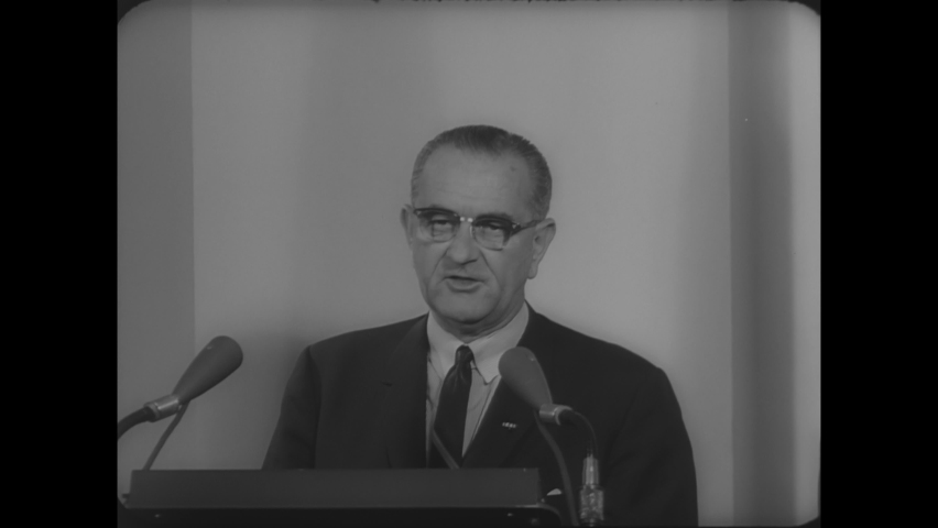 circa 1964 - lbj gives speech Stock Footage Video (100% Royalty-free ...