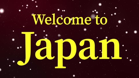 Japanese Place Welcome Message Text Animation Stock Footage Video (100% ...