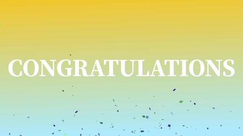 Congratulations Message Text Animation Motion Graphics Stock Footage ...