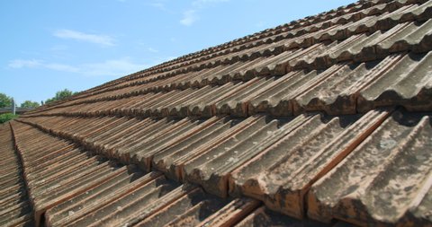 Shingles Texture Roof Old Building Italian Stock Footage Video (100% ...