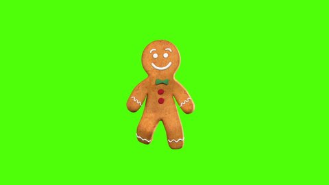 Gingerbread Man Dancer 3d Animation Funny Stock Footage Video (100% ...