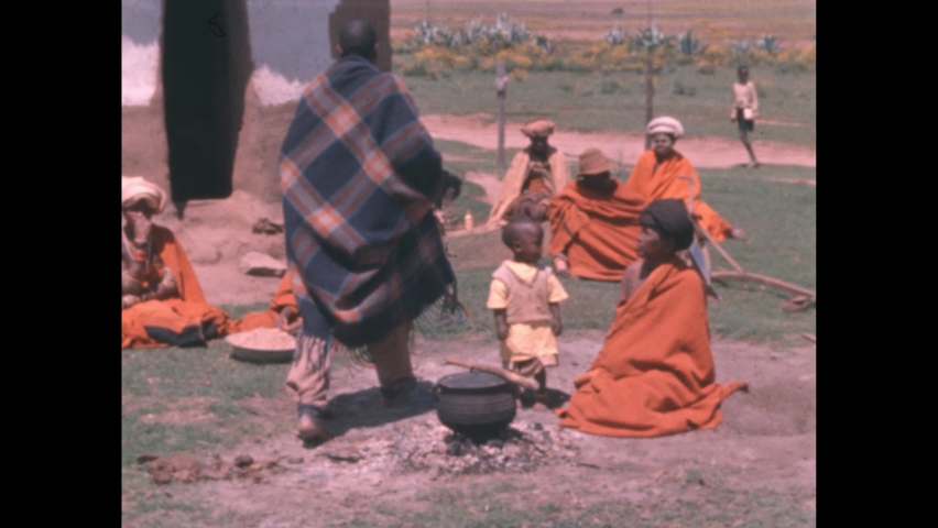 south africa 1960s slate worker pushes Stock Footage Video (100% ...