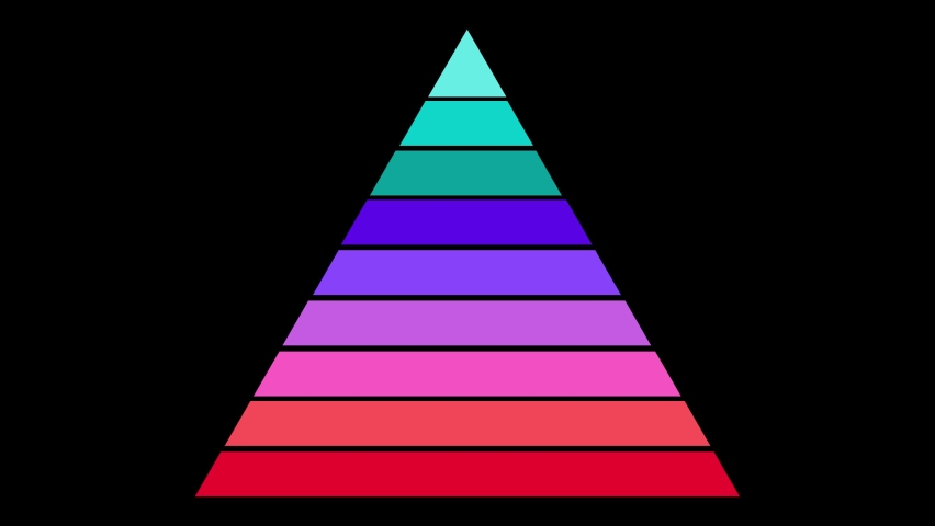 pyramid sound wave isolated on black Stock Footage Video (100% Royalty ...