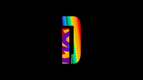 Letter D Animated Symbol Icon Logo Stock Footage Video (100% Royalty ...