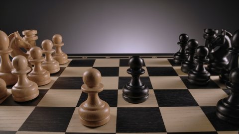 Rotating Chessboard Combination Whte Black Wooden Stock Footage Video ...