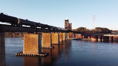 Tenbridge Railroad Bridge Tennessee Vertical Lift Stock Footage Video ...