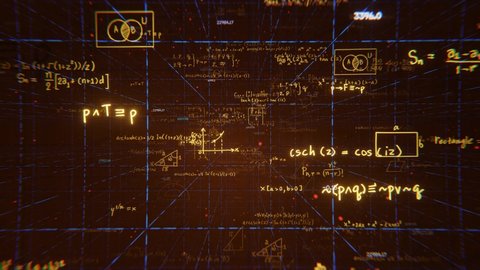 Mathematical Formulas Graphs 3d Space Formulas Stock Footage Video (100 ...