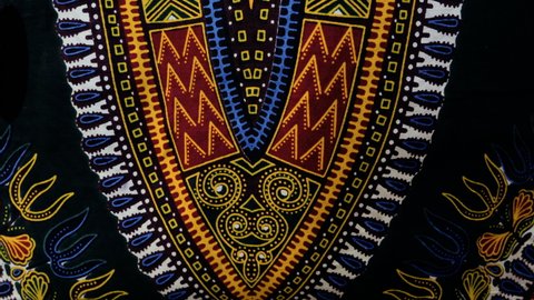 Traditional Fabric Design Senegal Africa Colorful Stock Footage Video ...