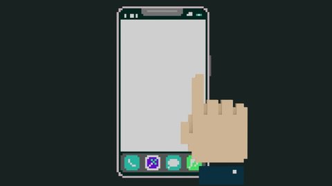 Mobile Phone Animation Template Blank White Stock Footage Video (100% ...