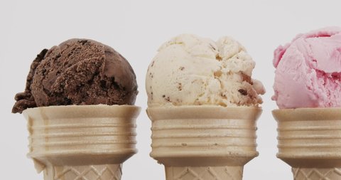 Move Camera Ice Cream Cones Many Stock Footage Video (100% Royalty-free ...