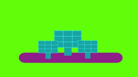 Three Solar Panels On Green Screen Stock Footage Video (100% Royalty ...