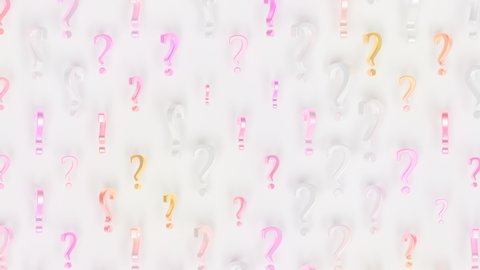Mystery Question Marks Loop 1 Multicolor Stock Footage Video (100% ...