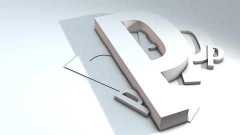 3d Animation Letter Alphabet P 3d Stock Footage Video (100% Royalty ...