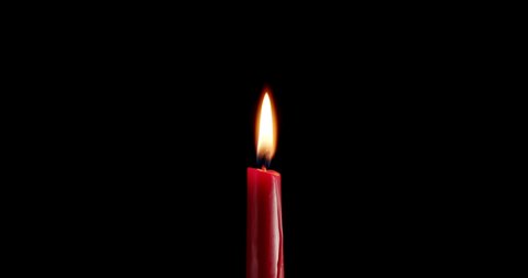 Candle On Black Background Flame Candle Stock Footage Video (100% ...