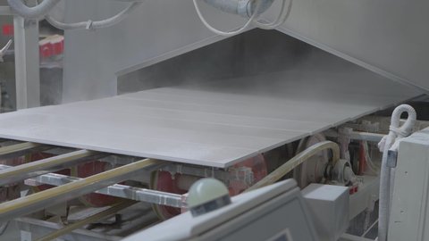 Production Factory Line Ceramic Tiles Conveyor Stock Footage Video (100 ...