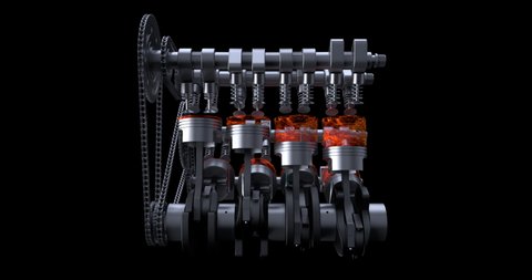 Working Powerful V8 Engine Internal Combustion Stock Footage Video (100 ...