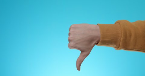 Person Shows His Thumb First Down Stock Footage Video (100% Royalty ...