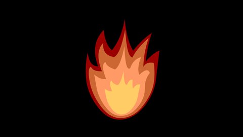 Loop Animation Fire Flame Transparent Background Stock Footage Video ...