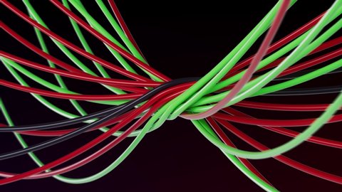 Bunch Wires On Dark Background Network Stock Footage Video (100% ...