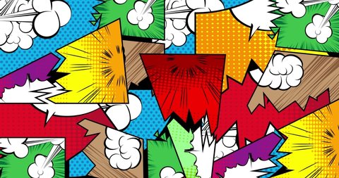 Comic Book Background Motion Poster 4k Stock Footage Video (100% ...