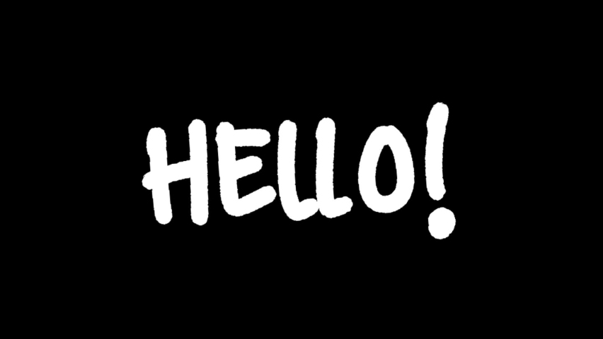 hello text animation on black background Stock Footage Video (100% ...