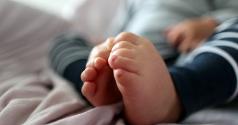 Toddler Boy Touching Toes One Year Stock Footage Video (100% Royalty ...