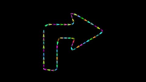 Digital Arrow Symbols Motion Graphics Green Stock Footage Video (100% ...