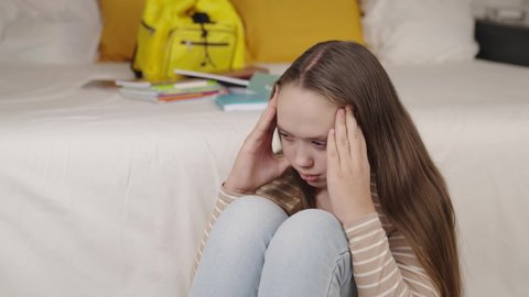 Difficult Teenager Girl Going Through School Stock Footage Video (100% ...