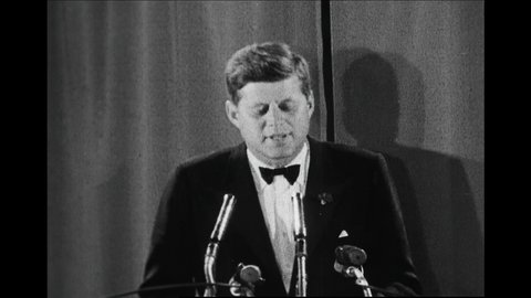 1960s John F Kennedy Speaking Podium Stock Footage Video (100% Royalty ...