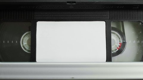 Video Cassette Tape Inside Smoothly Rotates Stock Footage Video (100% ...