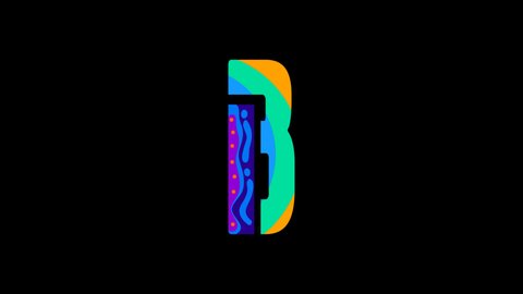 Letter B Animated Symbol Icon Logo Stock Footage Video (100% Royalty ...