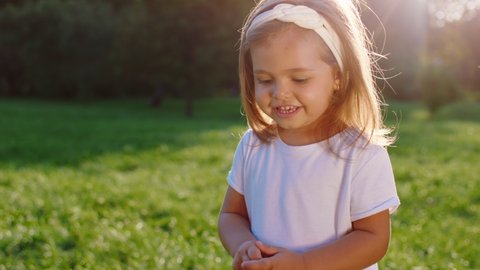 Good Looking Cute Small Girl Looking Stock Footage Video (100% Royalty ...