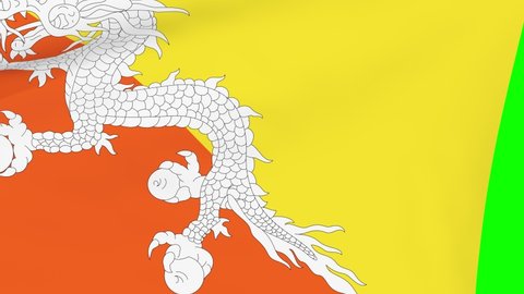 Kingdom Bhutan Waving Flag Transition 4k Stock Footage Video (100% ...