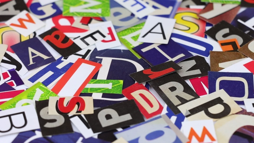 Alphabet letters cut out from paper Stock Video Footage - 4K and HD ...