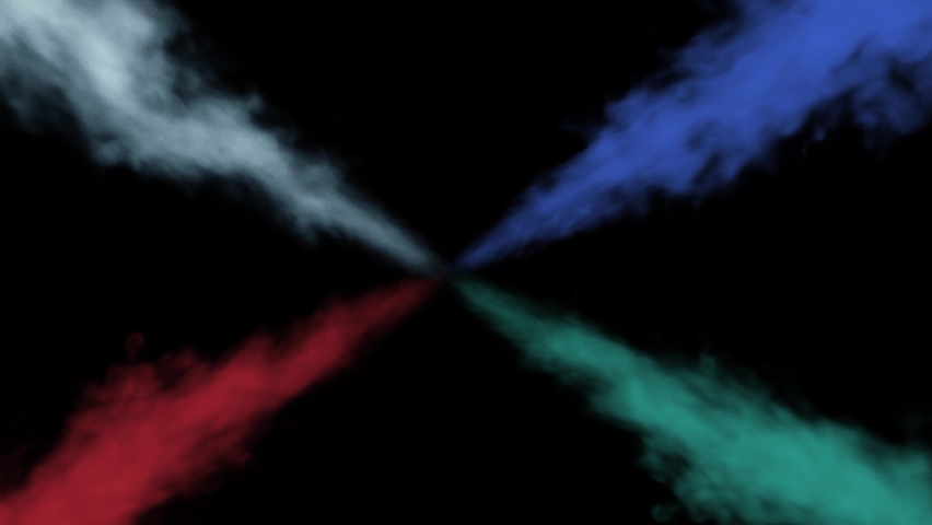 4k four dynamic smoke streams color Stock Footage Video (100% Royalty ...