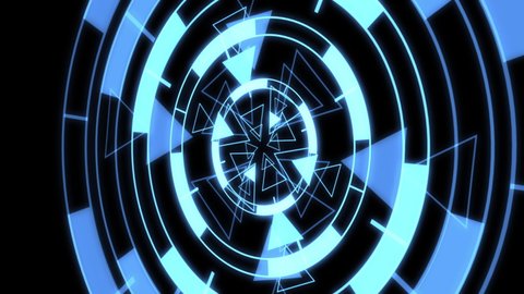 3d Circle Triangle Vj Loop Blue Stock Footage Video (100% Royalty-free ...