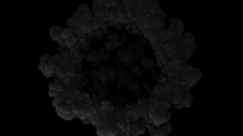 Fire Ring Shockwave Explode On Alpha Stock Footage Video (100% Royalty ...